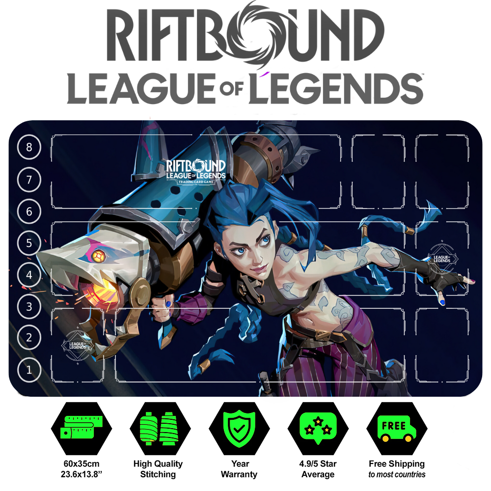 Jinx Arcane 1 Playmat – Riftbound TCG Champion Mat | LEAGUE OF LEGENDS ...